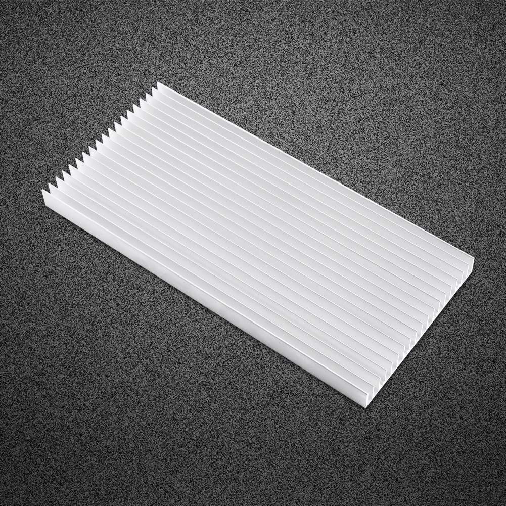 Aluminum Heat Sink Heatsink Module Cooler Fin for High Power Amplifier Transistor Semiconductor Devices with Dense 19 pcs Fins 11.8"(L) x 5.51"(W) x 0.79"(H) / 300 mm (L) x 140 mm (W) x 20 mm (H)