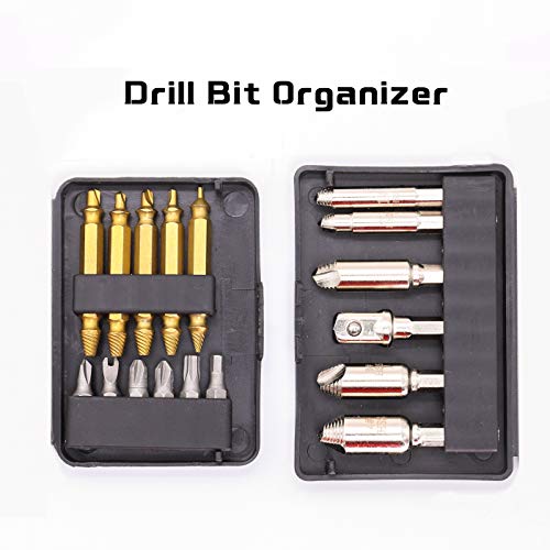 3-13 Holes Hex Shank Screwdriver Bit Holder, Drill Bit and Driver Bit Plastic Screwdriver Head Storage Case, 9 pcs Poly Bag By MKMKYEE