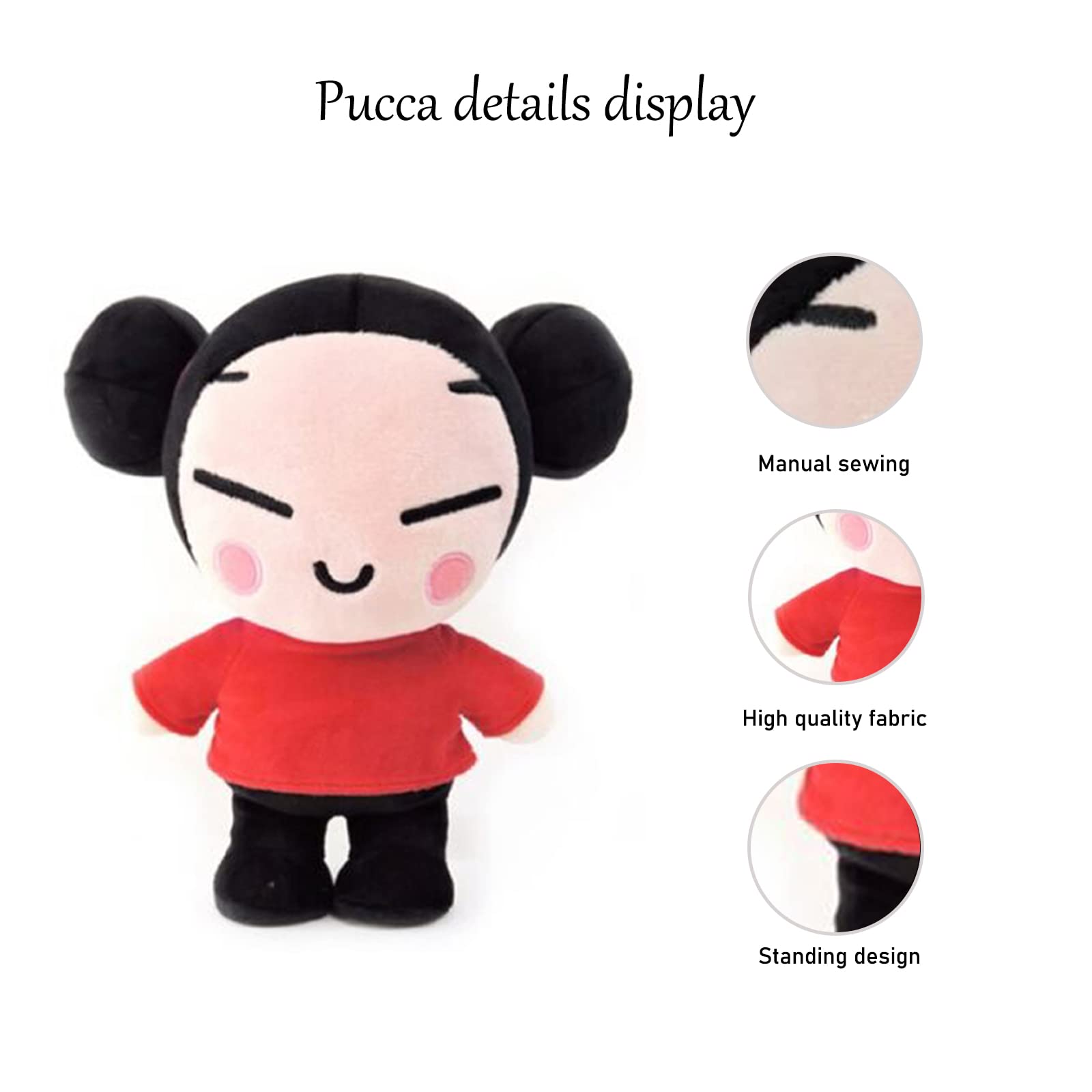 12in Standard Pucca and Garu Plush, Handmade, Easy to Clean, Built to Last, Built to Last.