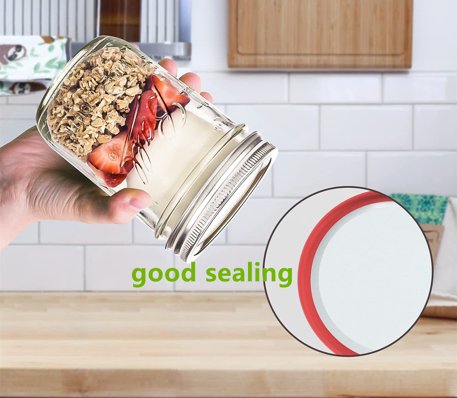 36 PCS Regular Mouth Canning Lids, Lids for Mason Jar, Split-Type