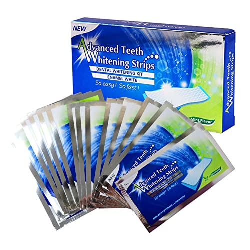 28Pcs Teeth Whitening Strips, Express for White Strips, No Slip and No Sensitivity, Enamel Safe Dental Whitener Kit