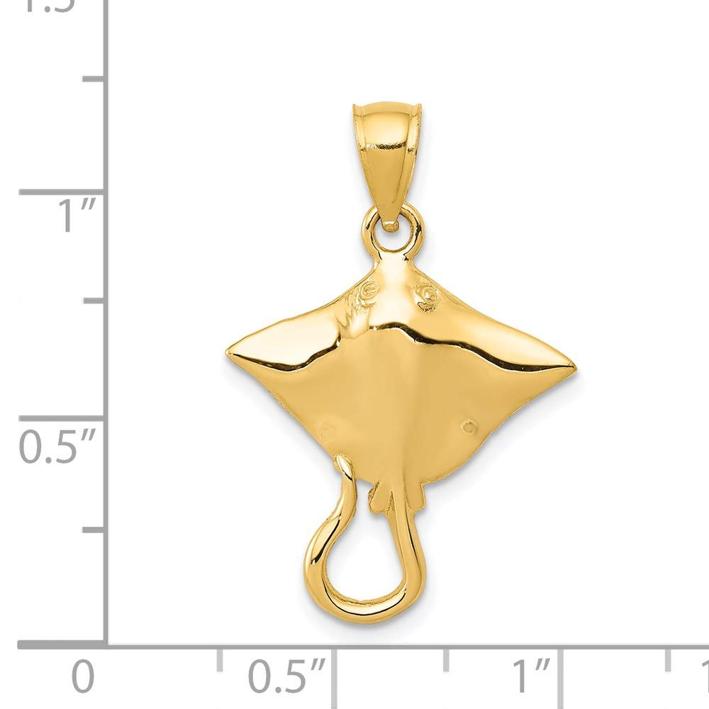 14K Stingray Pendant QD3411