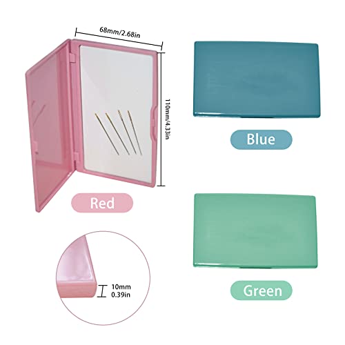 3Pcs Magnetic Needle Storage Case Magnetic Sewing Needle Holder Needle Organizer Portable Needle Keeper Pin Organizer Container Tool for Cross Stitch Sewing Knitting Pin Needle Storage (Patterned)