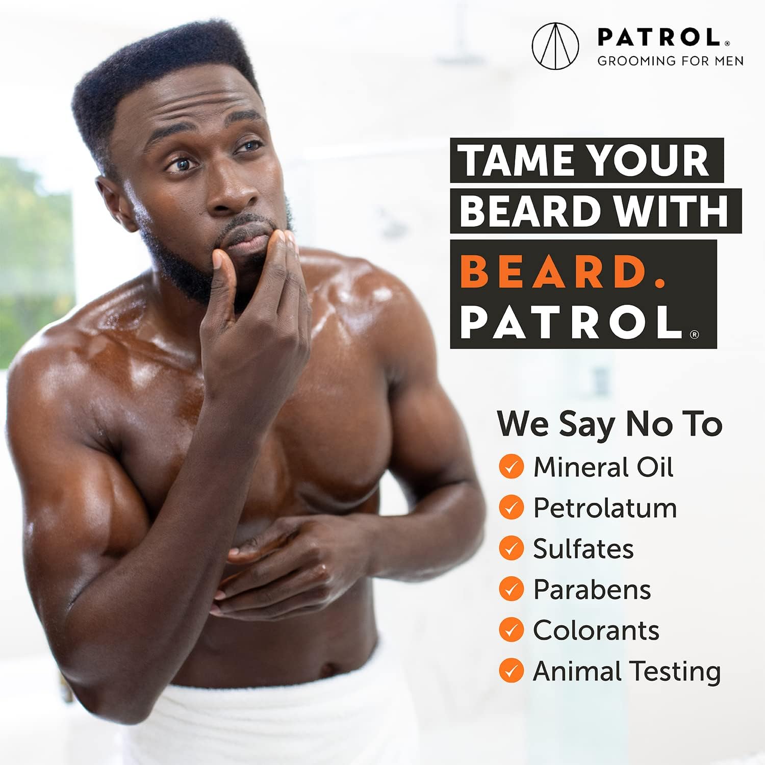 Beard Patrol Men's Beard Oil - Softens, Smooths & Strengthens Beard Growth – Grooming Beard and Mustache Maintenance Treatment - Cedarwood & Tonka
