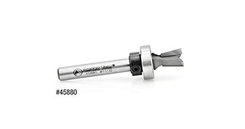 Amana Tool - 45884 Carbide Tipped Keller Dovetail 7 Deg x 5/8 Dia x 1" x 3/8 Shank wit