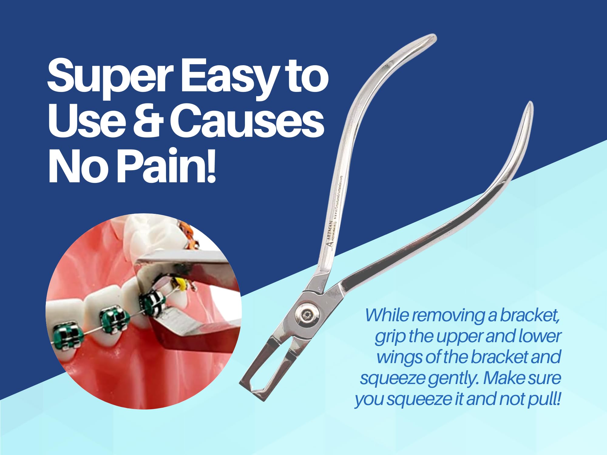 ARTMAN INSTRUMENTS Braces Removal Tool Orthodontic Bracket Removing Pliers Medical Grade Stainless Steel, Autoclavable, Easy Braces Removing Tool