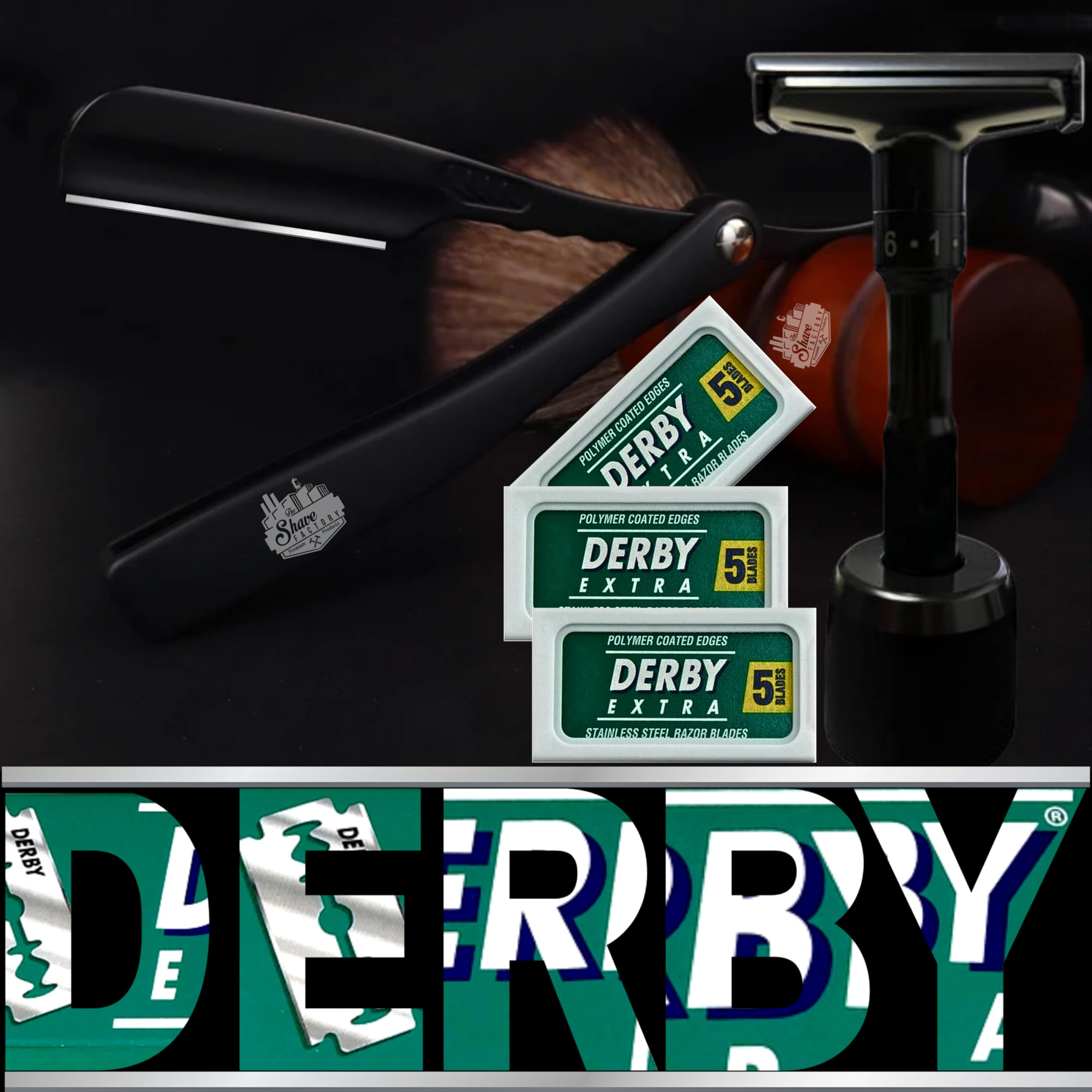 30 Derby Extra Professional Double Edge Razor Blades for straight razor