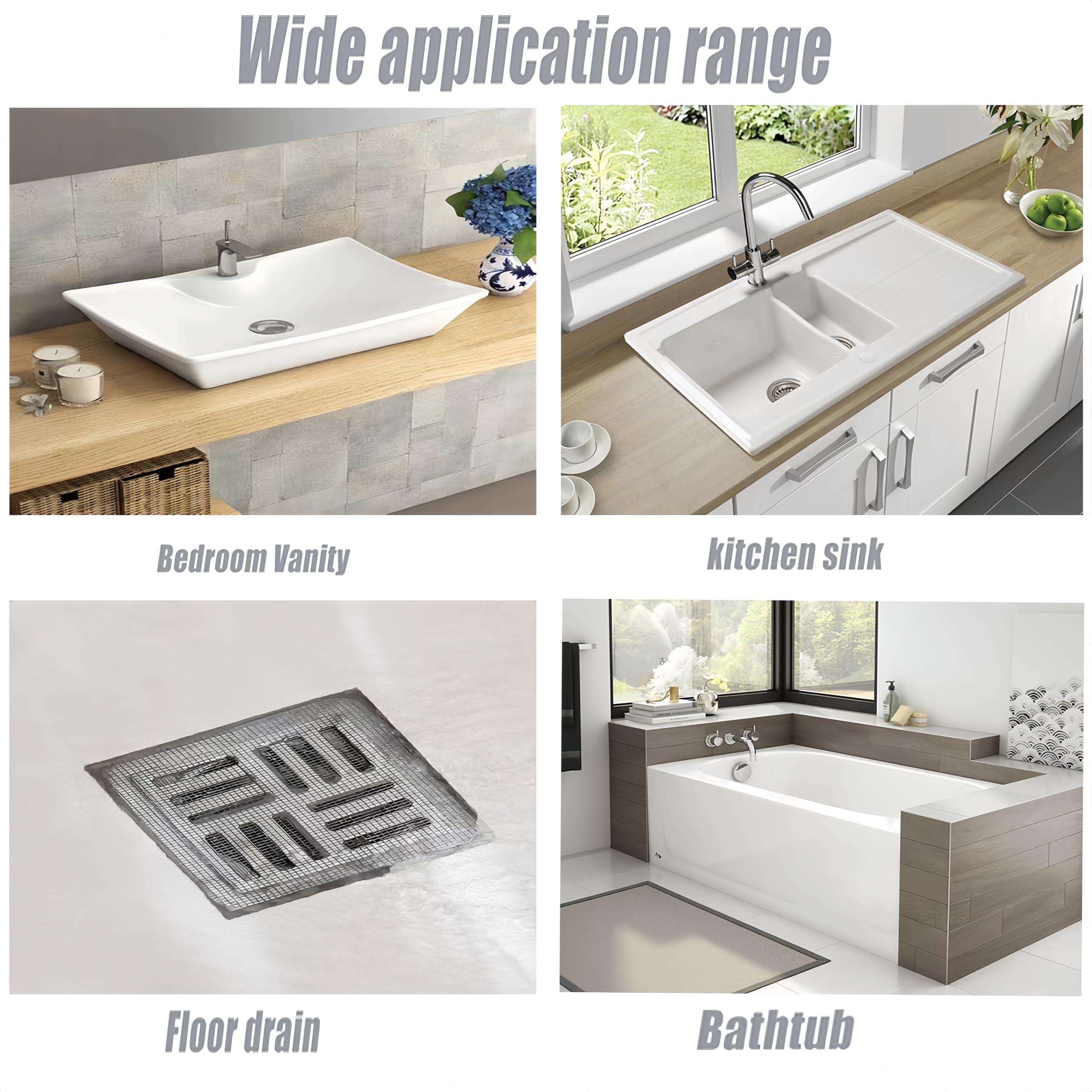 30 Pcs Floor Drain Stickers, 4" X 4" Disposable Shower Floor Drain Cover, Shower Drain Hair Catcher Mesh Stickers for Kitchen Sink, Bathroom, Laundry