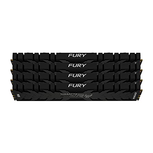 Kingston FURY Renegade 128GB (4x32GB) 3200MT/s DDR4 CL16 Desktop Memory Kit of 4 | Intel XMP | AMD Ryzen | Low Latency | KF432C16RBK4/128