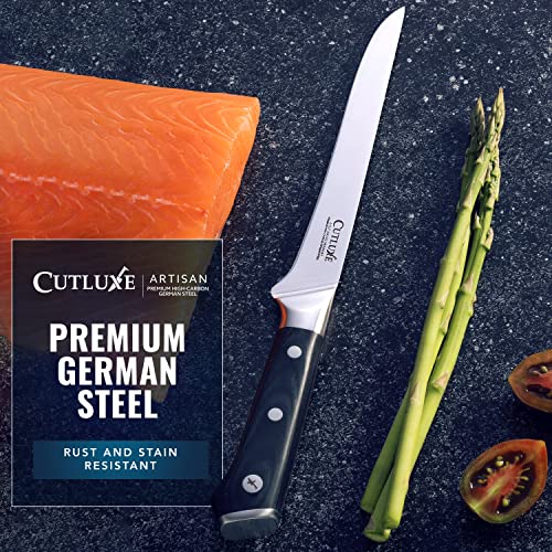 Cutluxe Boning & Fillet Knife β 6" Deboning Knife, Perfect for Meat Trimming β Razor Sharp Blade from High Carbon German Steel β Full Tang & Ergonomic Handle Design β Artisan Series
