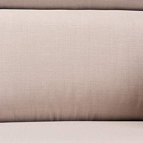 Baxton Studio Sofas, Taupe/Walnut Brown