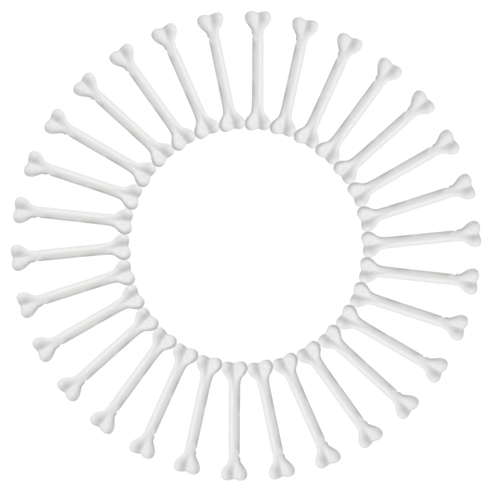 30pcs Plastic Bones Halloween Skeleton Costume Bones for Halloween Dress up Party Cosplay Ornaments Decoration Accessories