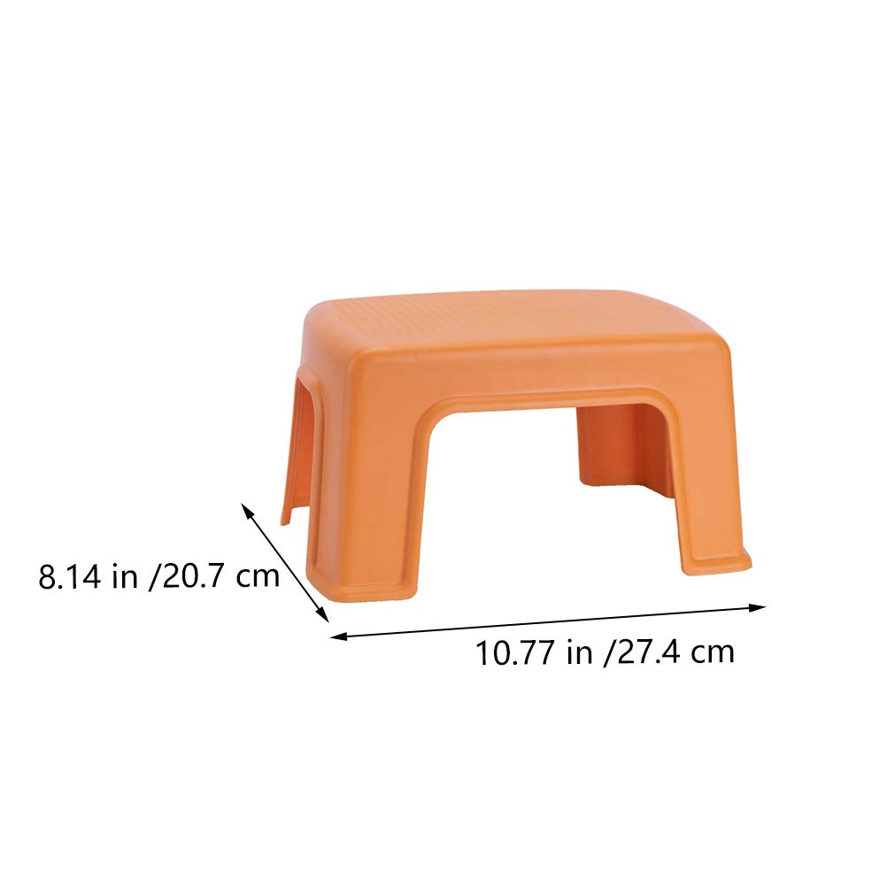 1pc Plastic Stool Stepping Stool for Adults Kids Step Stool Baby Step Stool Orange Simple Stool Bathroom Stool Stool Household Bathroom Stool Kids Stools