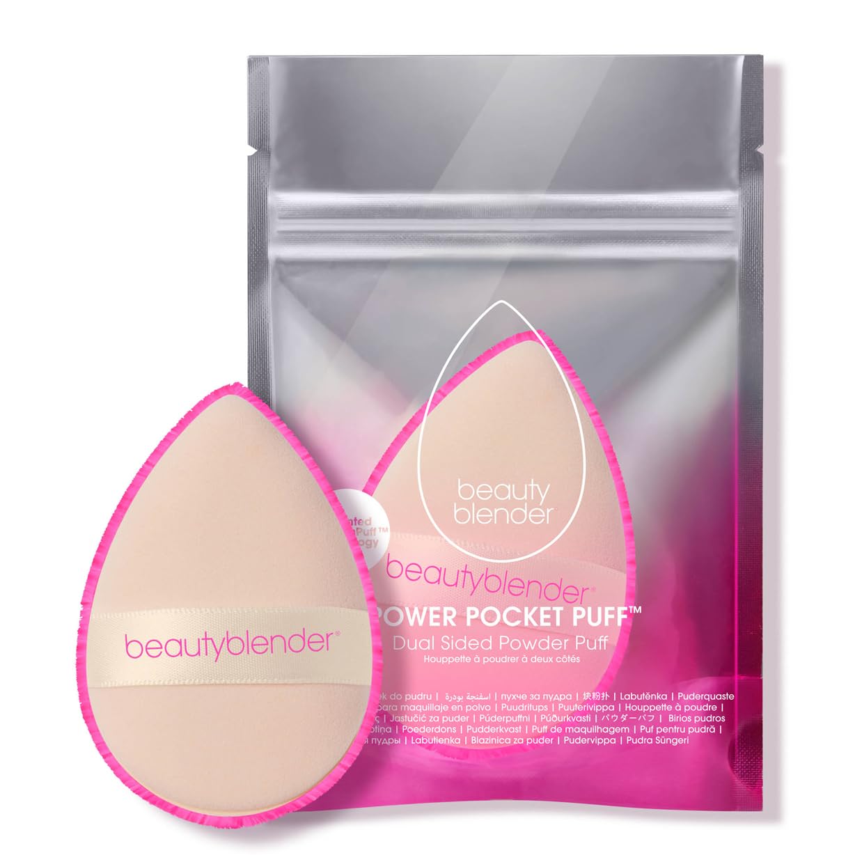 Beautyblender® | Pocket Puff™ Dual-Sided Beauty Blender Powder Puff for Setting and Baking, Reusable, Washable