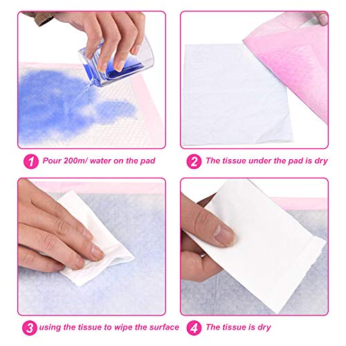 Baby Disposable Changing Pad, 30 Pack, 24×18in, Pet Training and Puppy Pads Pee Pads Portable Diaper Changing Table Pad,Breathable Waterproof Incontinence Pads Underpad(Pink)
