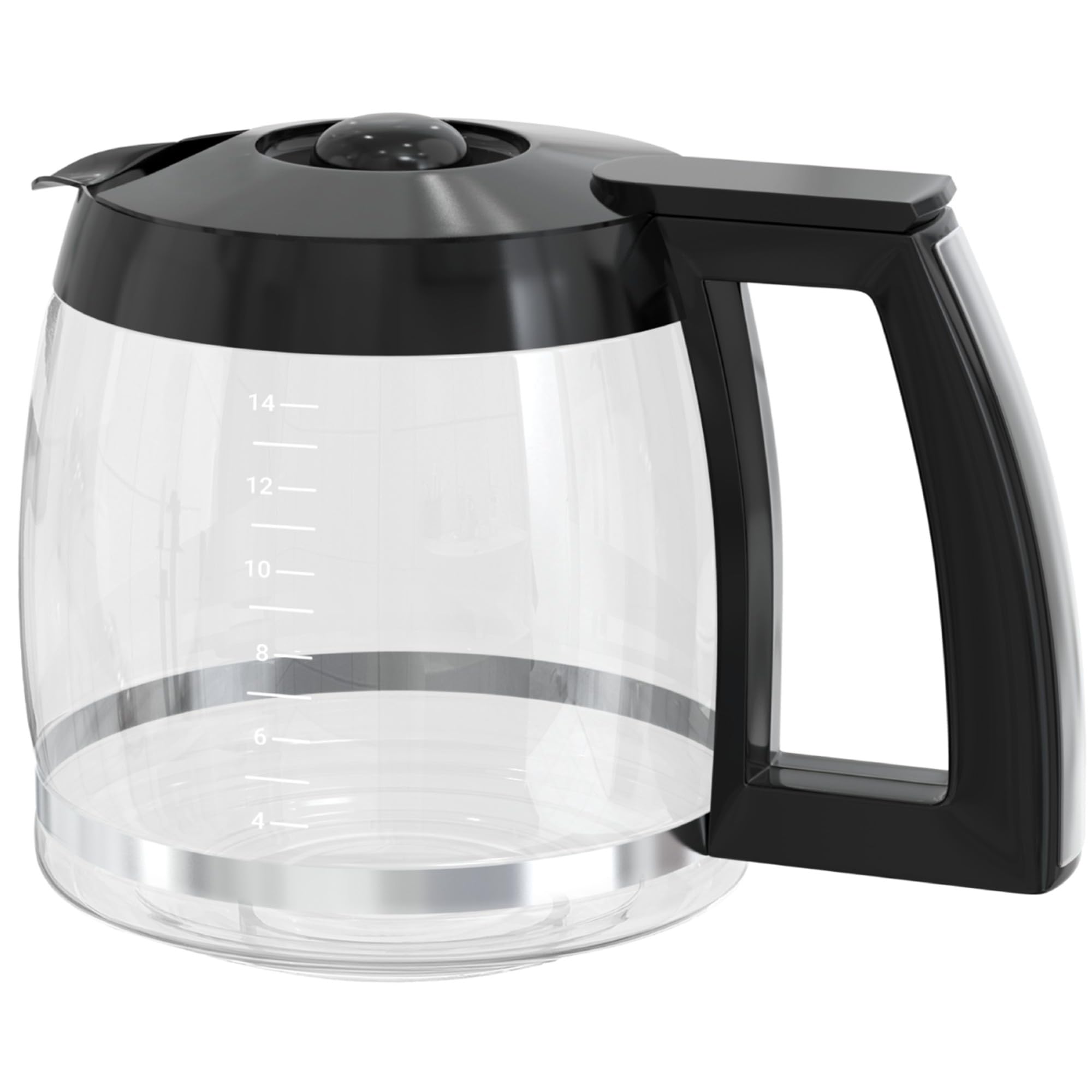 14-Cup Replacement Carafe Compatible with Cuisinart Coffeemakers: DCC-2200, DCC-2600, DCC-2800, DCC-3200, and DCC-3200P1 Non Removable Lid (14 Cup)