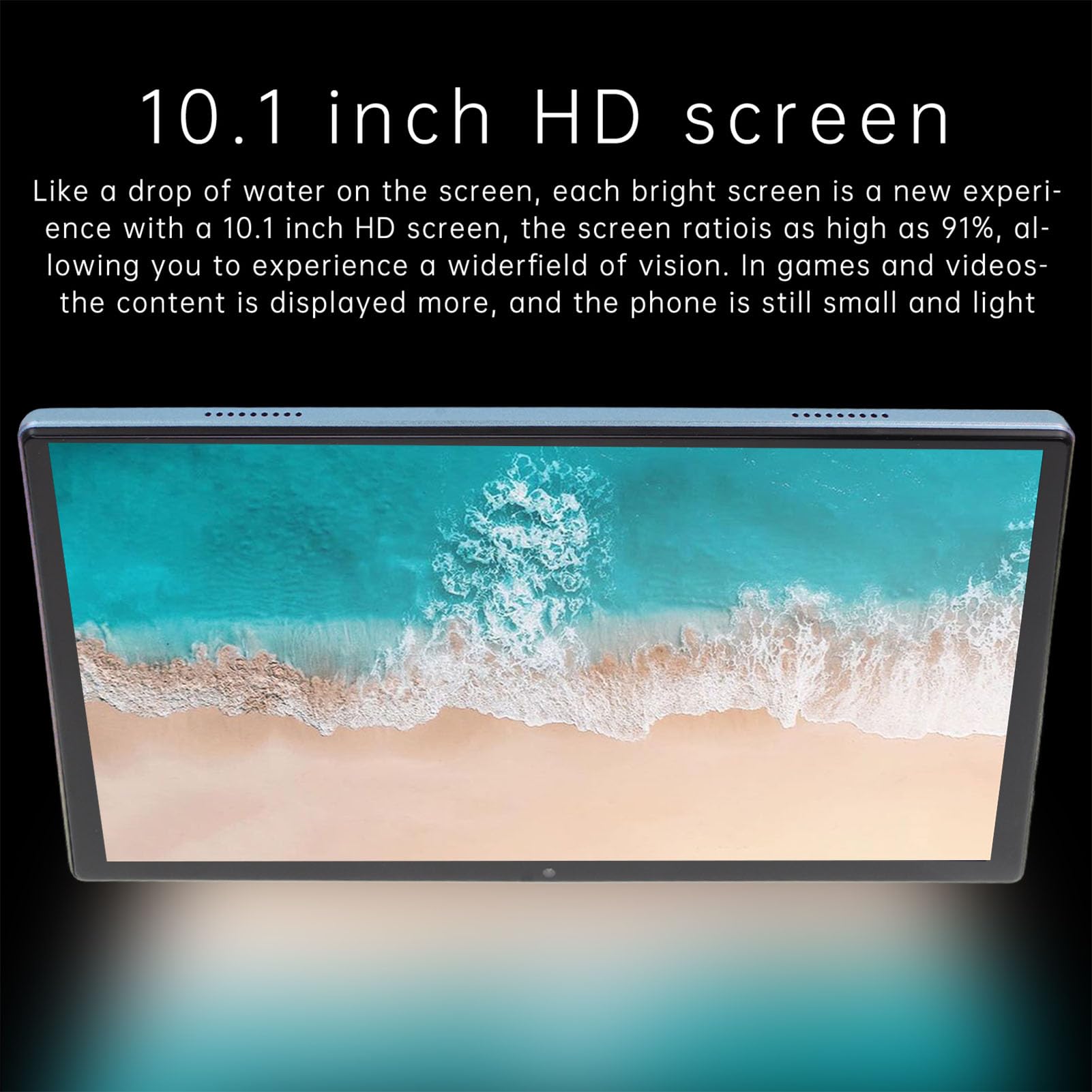 2 in 1 Tablet 10.1 Inch, Android 12.0 Tablet with Keyboard Case, Octa Core CPU, 8GB RAM 256GB ROM, FHD Display, 8MP+16MP Dual Camera, 5G WiFi, BT5.0, 4G Network, 7000mAh Battery (Blue)