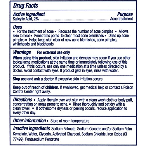 Asepxia with Activated Charcoal Purifying Effect Acne Treatment Bar Soap with Salicylic Acid, 4 Ounce