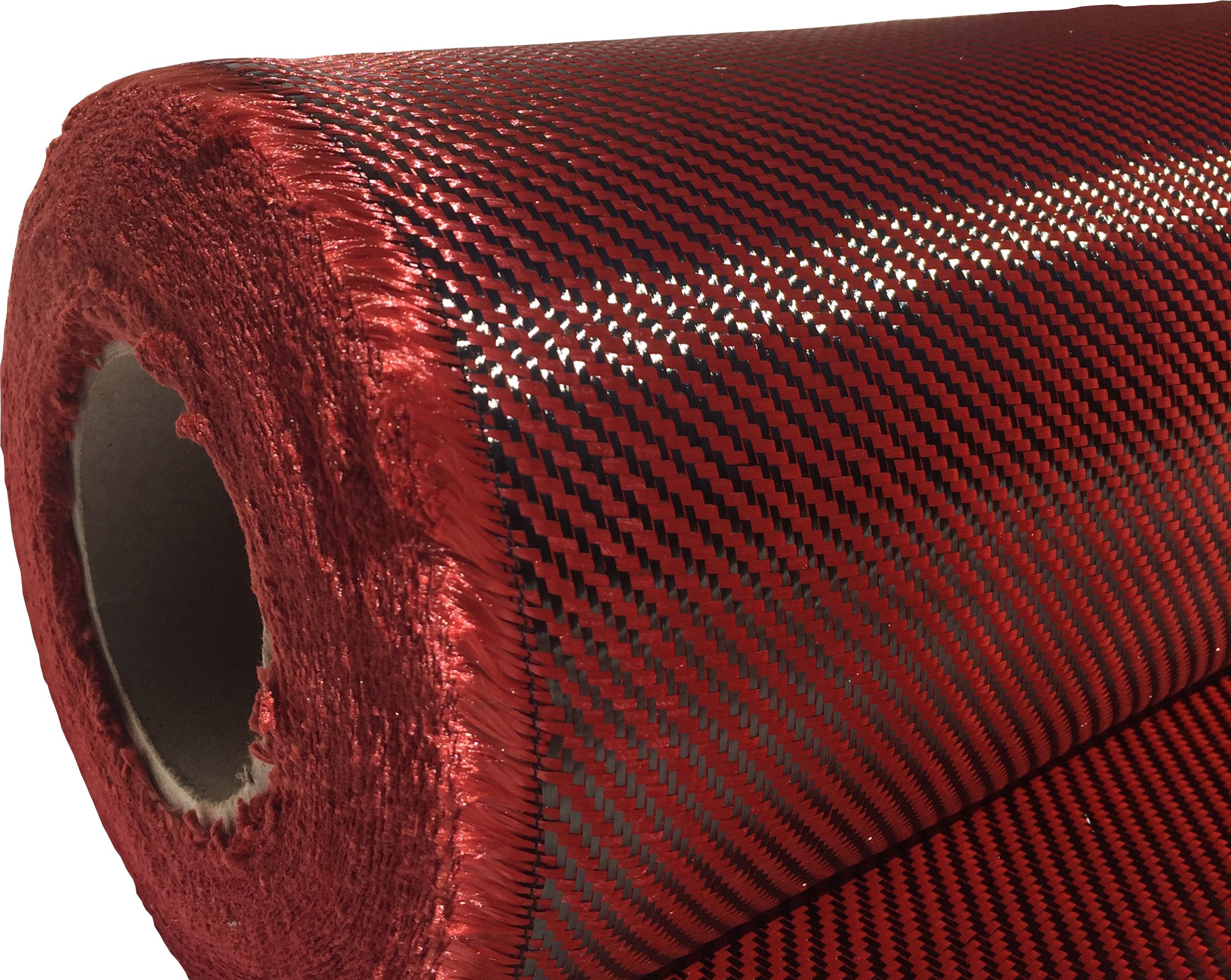4" x 10 FT Red - Kevlar FABRIC-2x2 Twill WEAVE-3K/220g