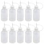 1Pc White Needle Tip Glue Bottles,Empty Dropper Plastic Bottles Needle Tip Squeezable Liquid Bottle, Refillable Squeeze Tip Applicator(30ml) Easy to Use,Used Repeatedly Lab Bottles and Jars