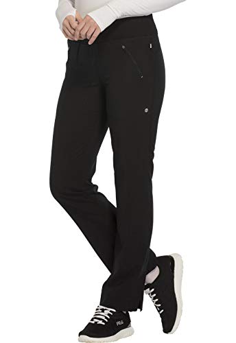 Cherokee Infinity Drawstring Scrub Pants for Women, Stretch Performance Fabric CK100A, M, Black