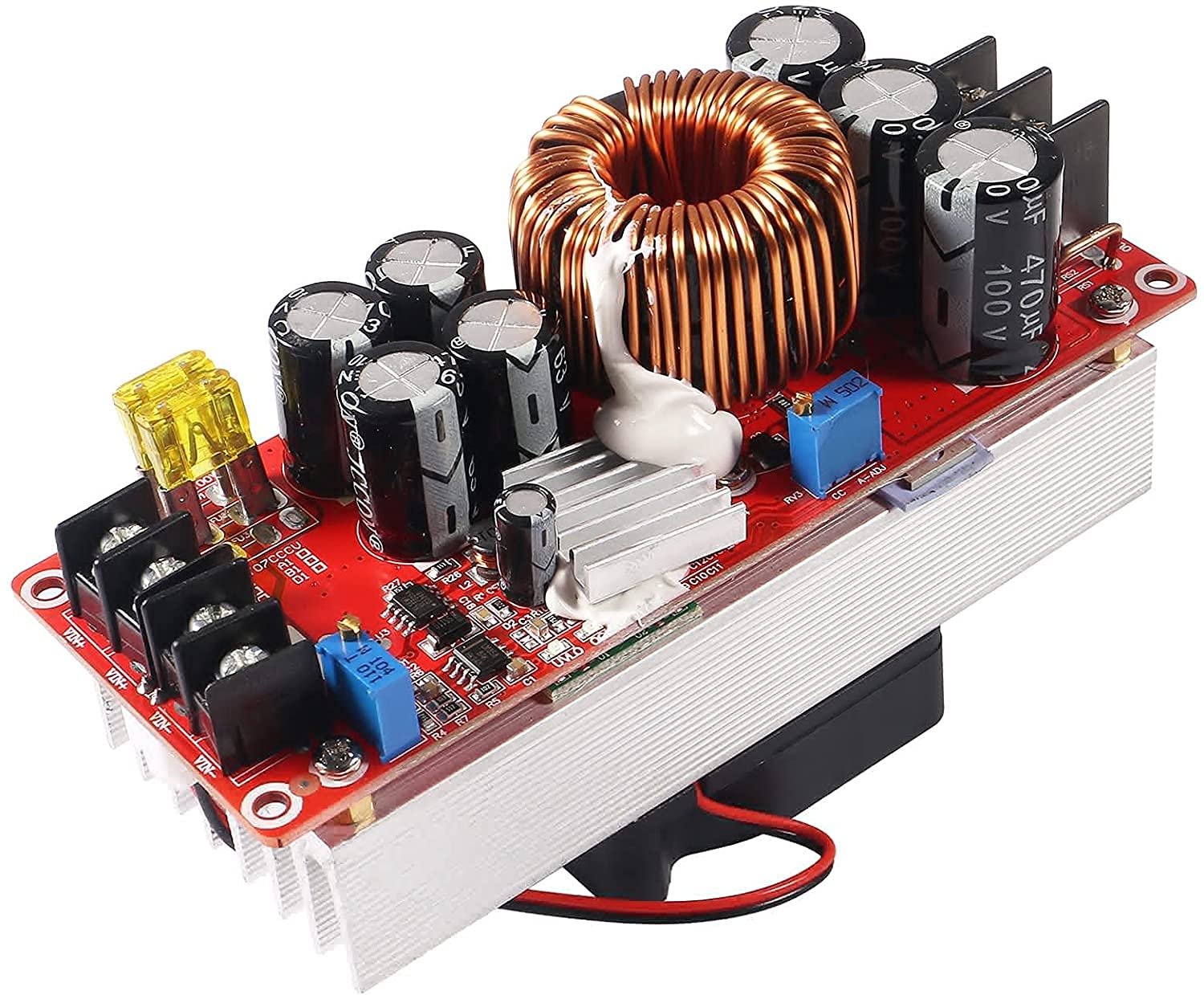 1500W 30A DC-DC Boost Converter DIY Step-up Boost Constant Stream Power Supply Module Board in 10-60V Out 12-90V Electric Unit Module (2X)