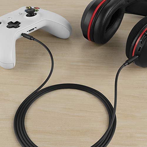 Geekria QuickFit Gaming Audio Cable Compatible with Turtle Beach Talkback/Headsets Extension Cord for The Playstation 4 / Chat/Xbox One Cable, 3.5mm Aux Replacement Stereo Cord (6 ft/1.7 m)