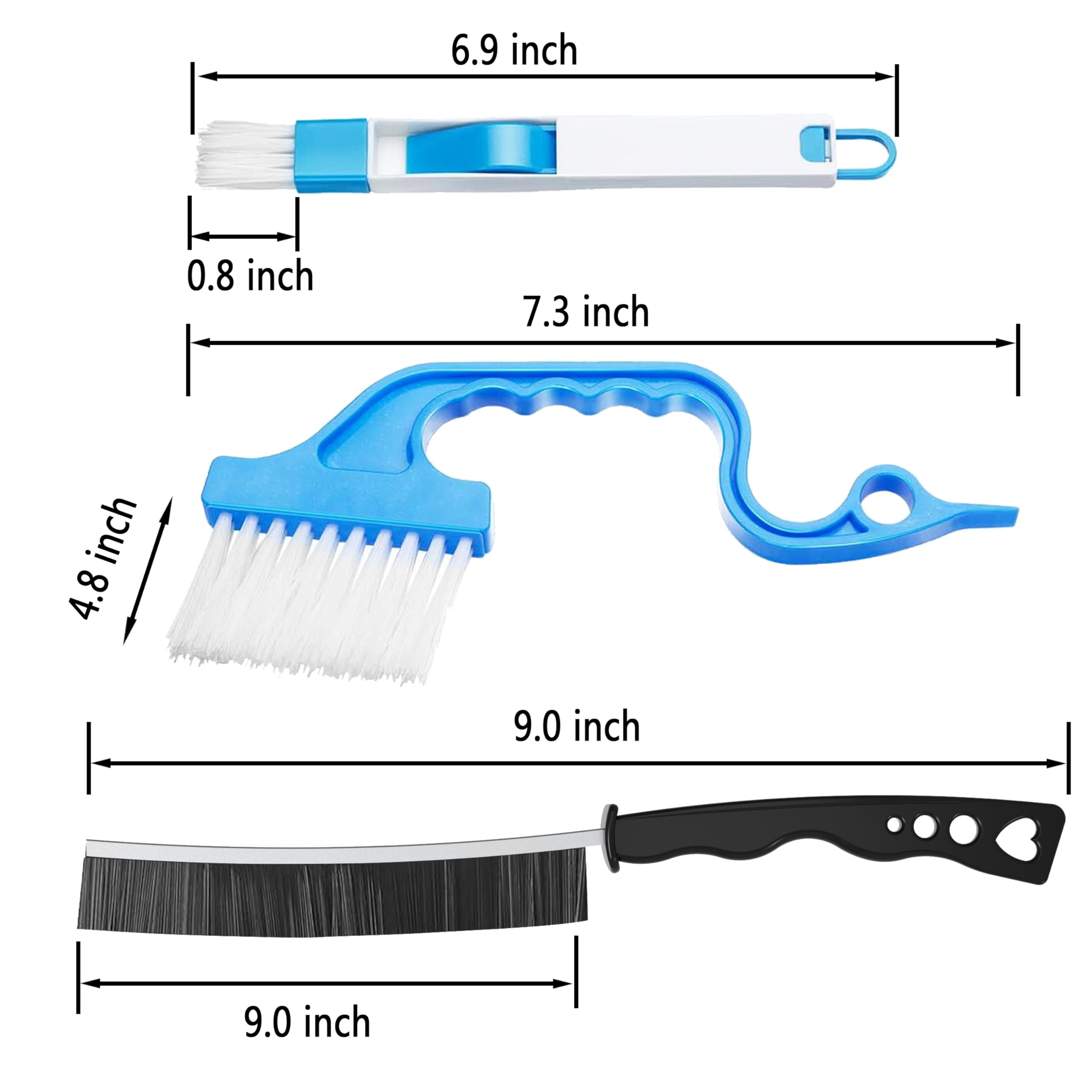 14 Pcs Hard Bristle Crevice Cleaning Brush, Bathroom Gap Brush,Gap Cleaning Brush Multifunctional Small Corner Cleaning Brush Set Tool for Groove Window Tracks, Bathroom, Kitchen Shutter Door