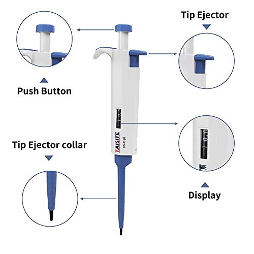 TAISITESMART Micropipette 100ul-1000ul Single Channel Pipettor Adjustable Micro Pipette for Laboratory School High Accurate Lab Pipette