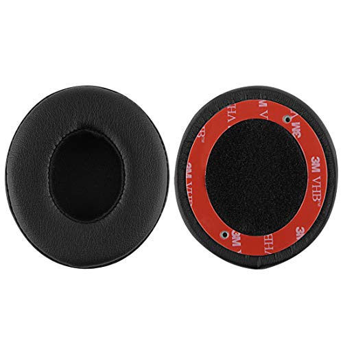 Geekria QuickFit Replacement Ear Pads for Beats Solo2 Wired, Solo2.0 Wired (B0518) Headphones Earpads, Headset Ear Cushion Repair Parts (Black)