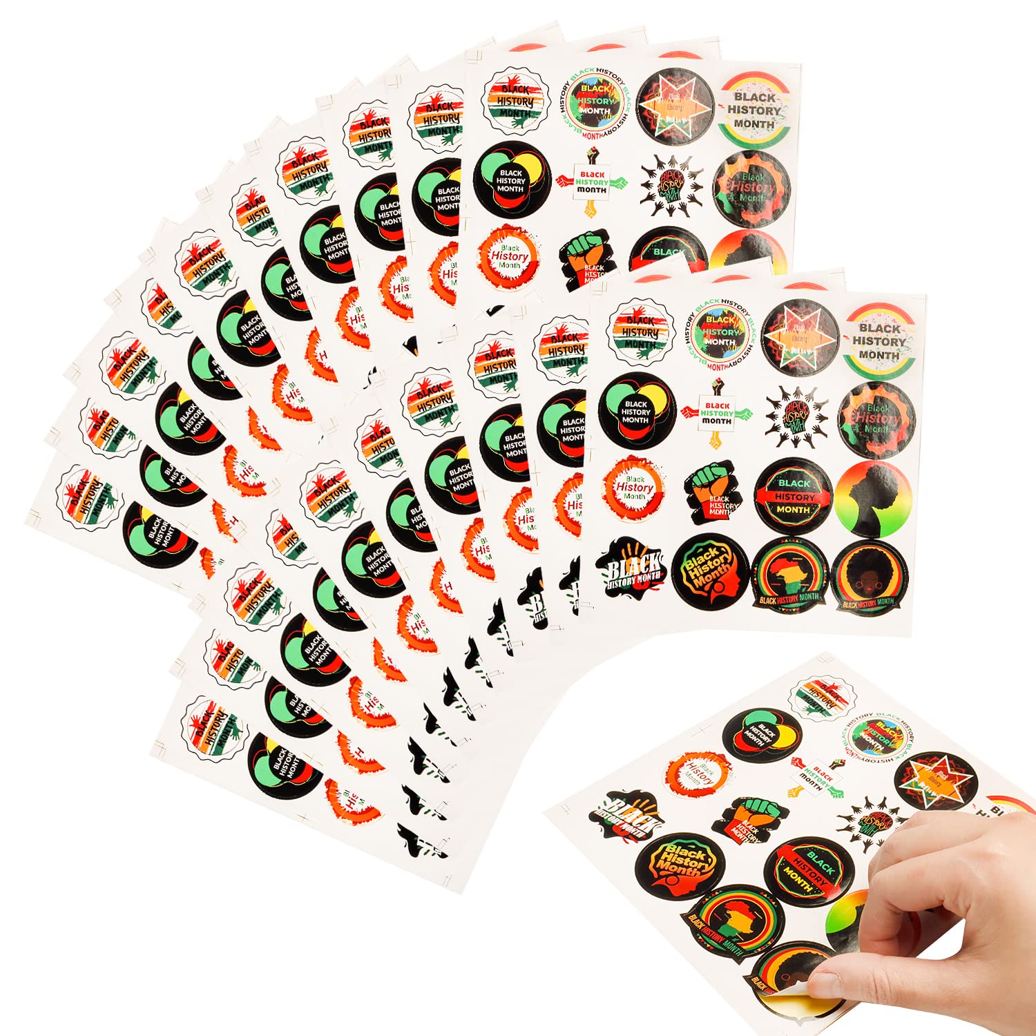 320 Pcs Black History Month Stickers Bulk Supplies for Party, Scrapbooking and Decoration