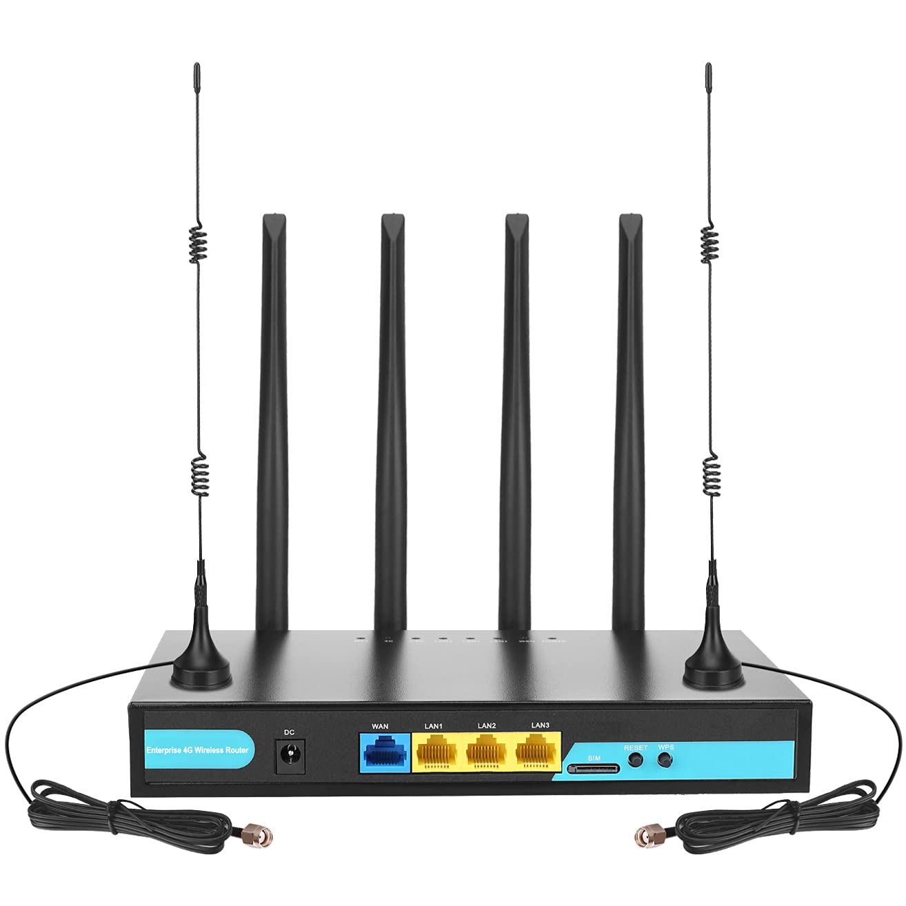 KuWFi 4G LTE Router with SIM Card Slot, Unlocked 4G WiFi Router with External Antennas, Industrial Wireless CPE Internet Routers for Home/Office, Work with AT&T and T-Mobile