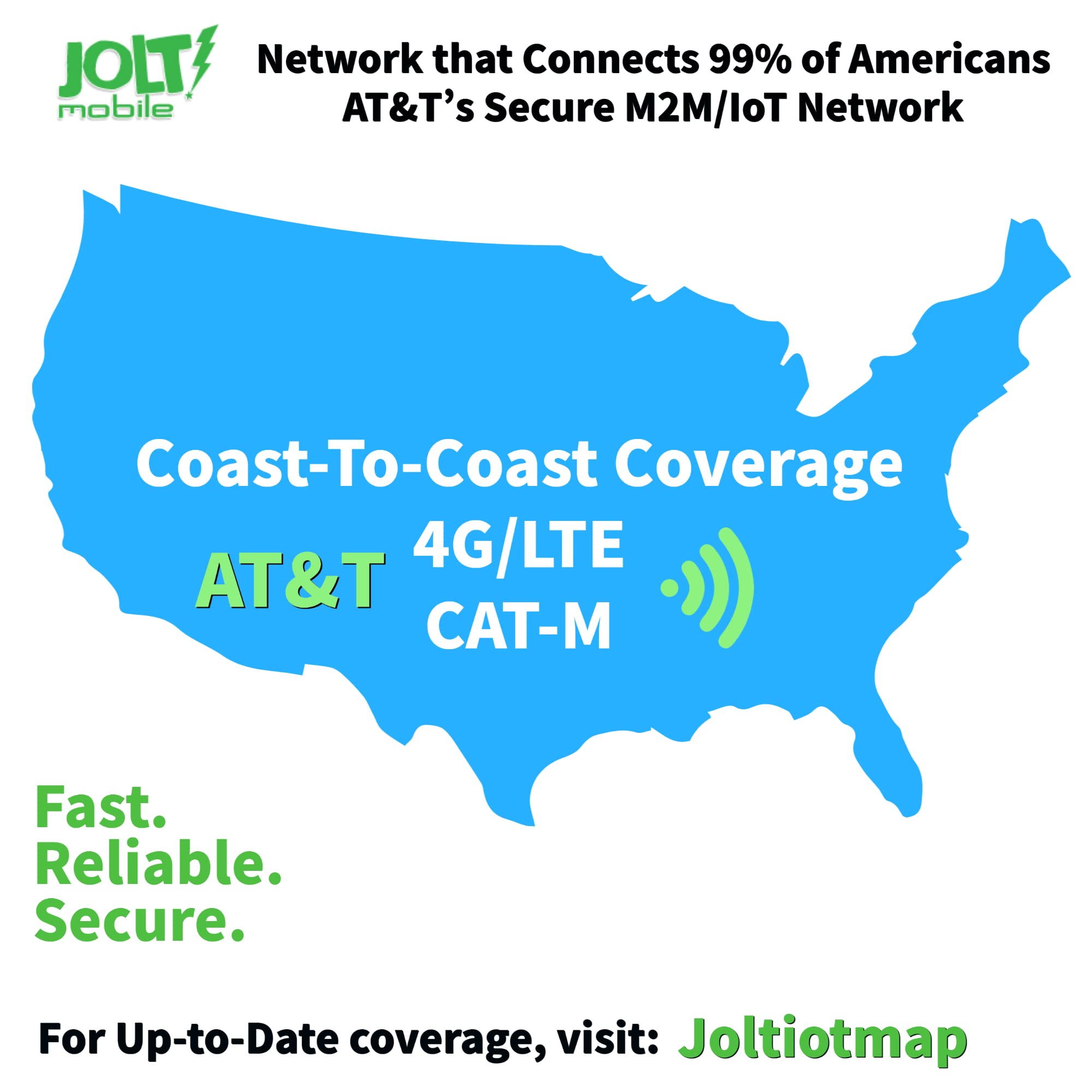 Jolt Mobile $7.50 Nationwide AT&T 5G 4G LTE Network β Wearable - Smart Watch SIM Card GPS Tracker SIM Card - 30 Day Service - Triple Cut SIM - Voice-Data - SMS No Contract