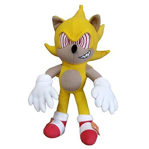 15" Fleetway Super Sonic Plush Toy | Hedgehog Figure Gift for Kids | Birthday & Easter Basket Stuffer Choice