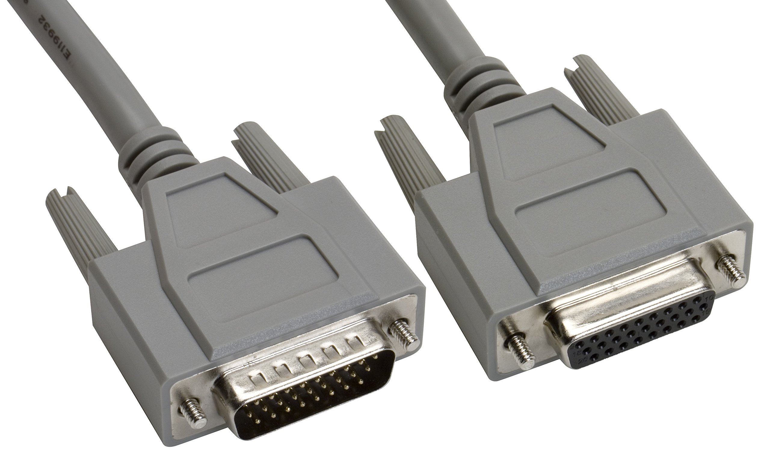 Amphenol CS-DSDHD26MF0-010 26-Pin HD26 Deluxe D-Sub Cable, Shielded, Male/Female, 10', Gray