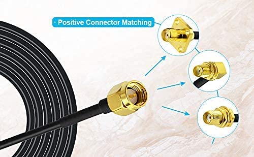 Superbat SMA Splitter Cable SMA Male to Dual SMA Female Cable (V Type,12 inches) for SMA 4G LTE Antenna Splitter 2 in 1 Out