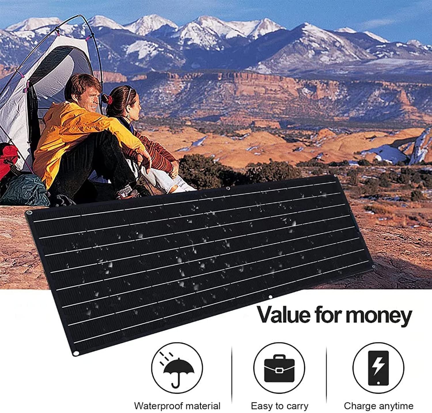 1600 Watt Solar Panel Kit, with 40A Charge Controller 2 × 800 Watt Flexible Monocrystalline Solar Panel for 12-24V Battery Charging Car Battery Camper RV Yacht Battery Boat