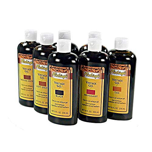 Fiebing's Vintage Gel - Light Brown 8oz - Antique Gel for Leather
