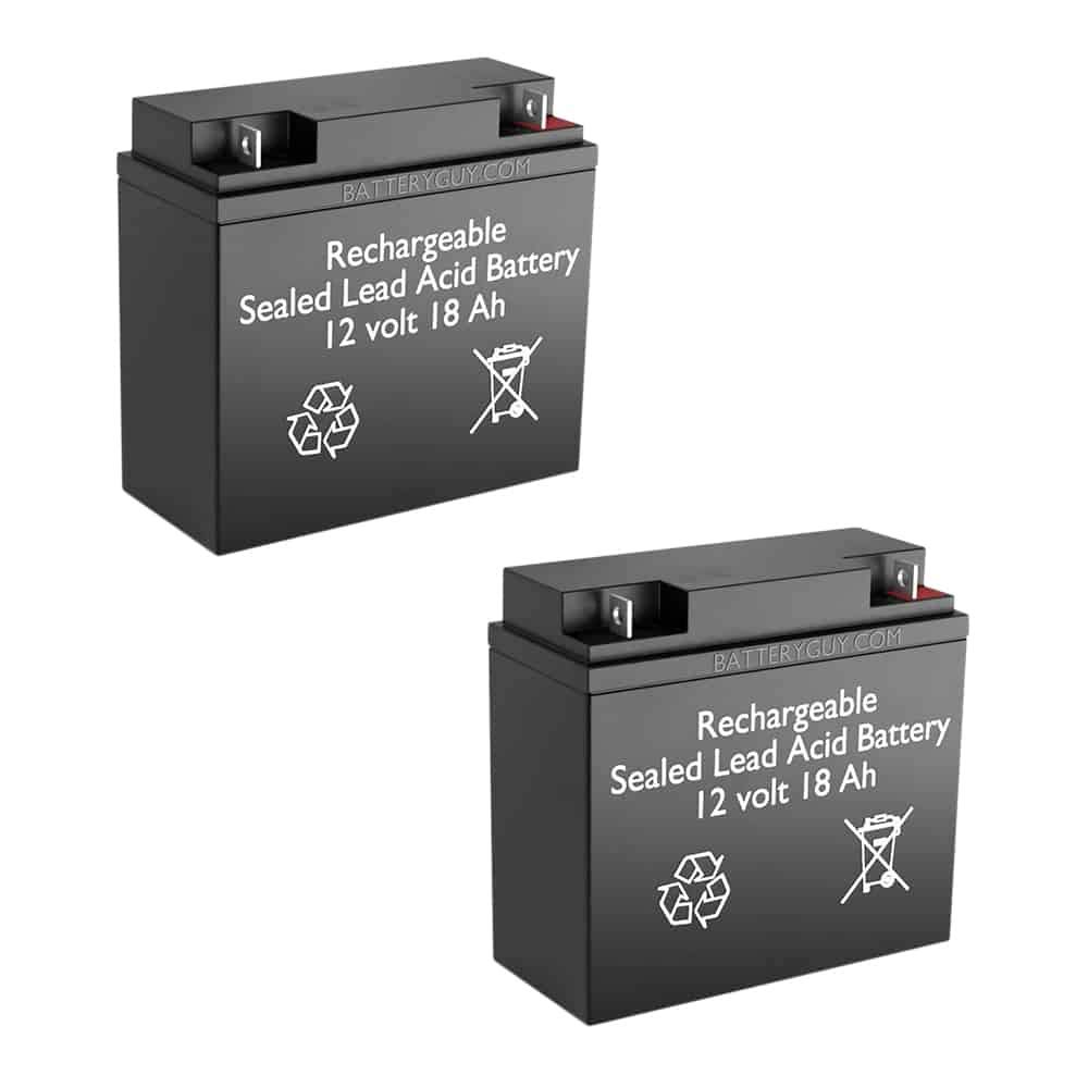 BatteryGuy Lil Taxi (12V 22Ah) Replacement 12V 18Ah SLA Batteries Brand Equivalent (Rechargeable) - Qty of 2