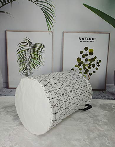 ASKETAM Fabric Laundry Basket Canvas Laundry Hamper for Dirty Clothes Toy Organizer Kid Nursery Room Decor Basket (Geometric rhombus)
