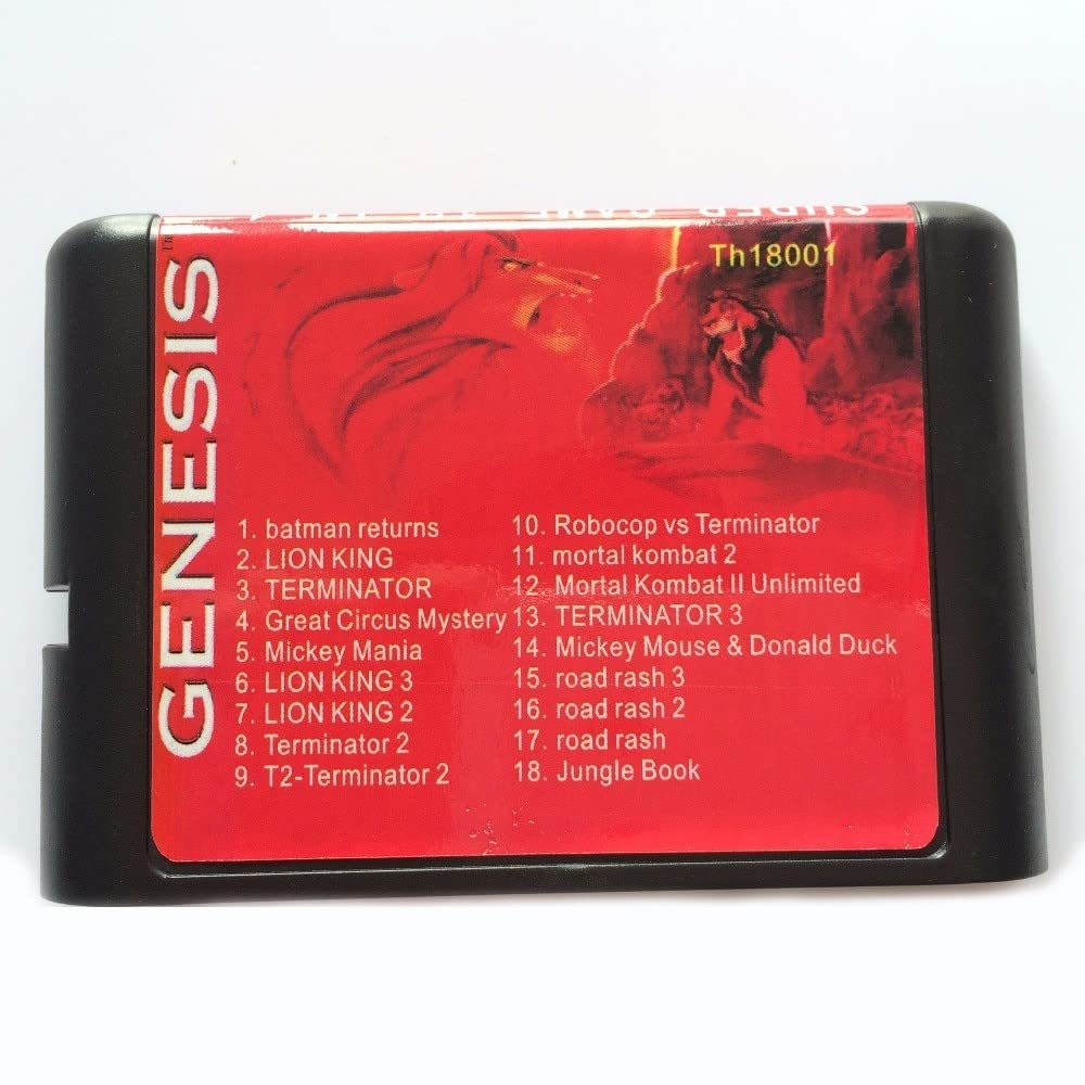 18 In 1 16 Bit MD Game Card For Sega Mega Drive For Genesis (JAP Shell)