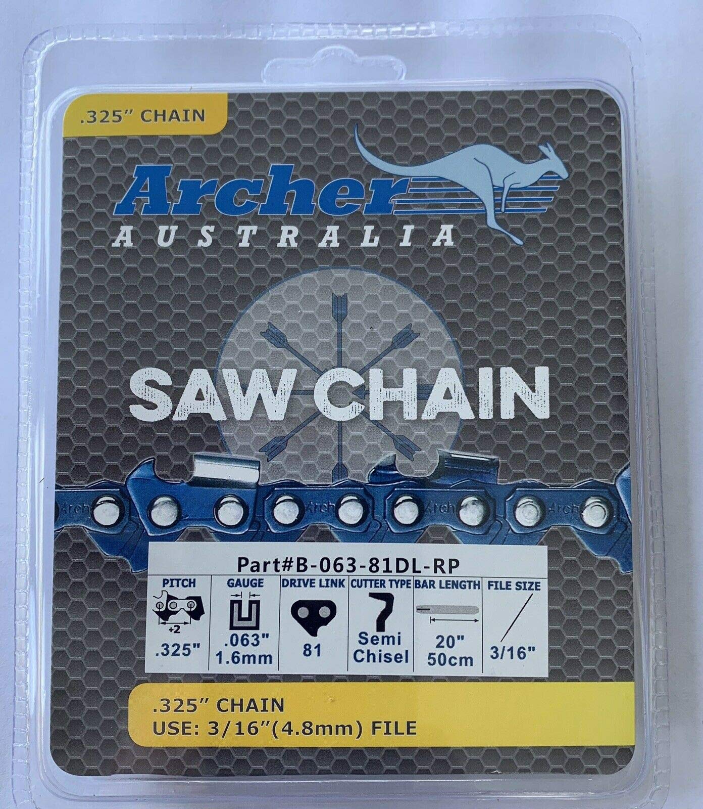 20" .325-063-81DL Ripping Chainsaw Chain replaces Stihl MS261, MS271, MS291, K3C-RP-81E