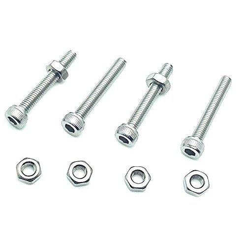 50pcs M3 x 20mm Hex Socket Screw Bolt Knurling DIN912 Stainless Steel Nut