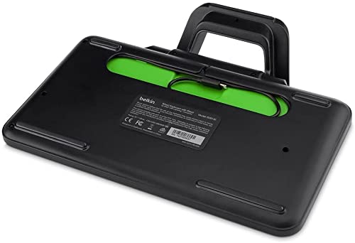 Belkin Wired Keyboard Stand For Chrome OS - Tablet Stand for Acer Chromebook Tab 10 - Works With Chrome OS Devices With USB C - Wired Keyboard Stand w/ Full Size Keycaps - Keyboard Tray - Black