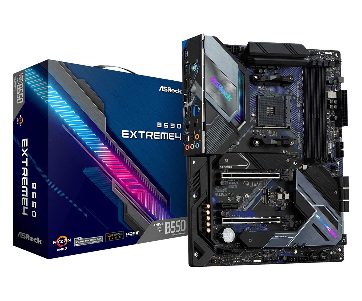 ASRock B550 EXTREME4 Supports 3rd Gen AMD AM4 Ryzen™ / Future AMD Ryzen™ Processors Motherboard
