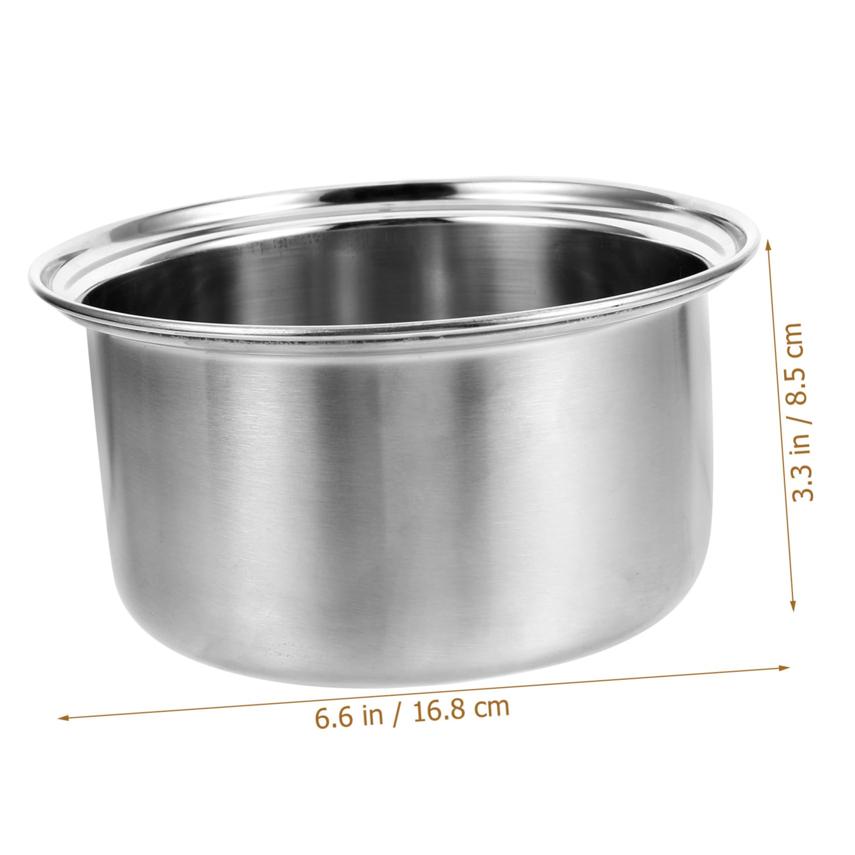 Ciieeo Small Hot Pot Liner Stainless Steel Cookware Rice Maker Pan Nonstick Cookware Rice Inner Tank Rice Cooker Pressure Pot Rice Cooking Pan Induction Hops Individual