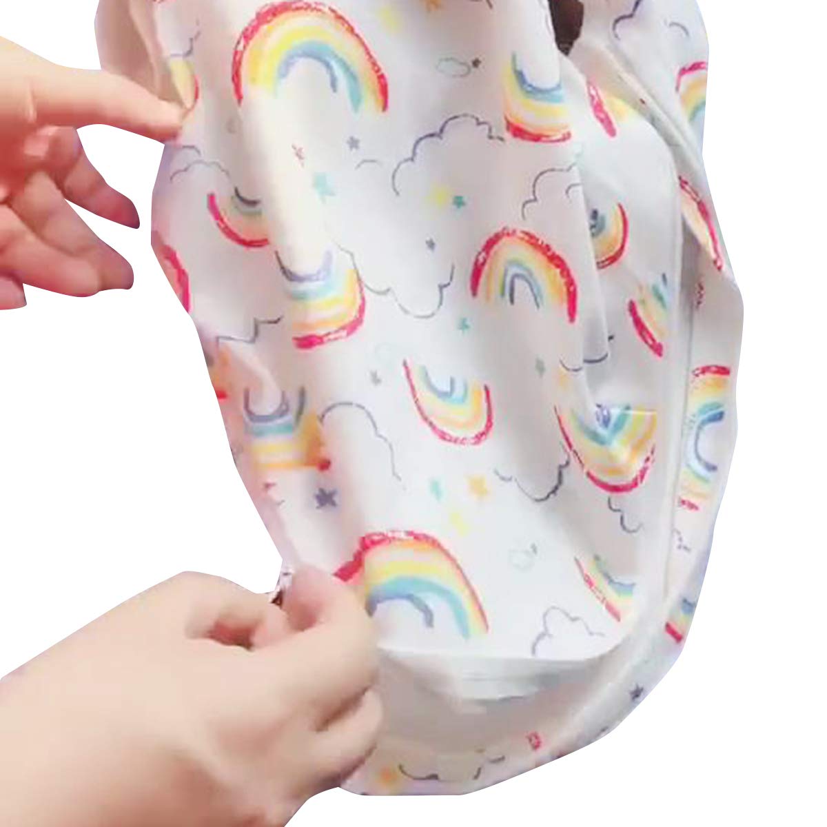 Baby Swaddle Wrap Newborn Cotton Blanket Rainbow Infant Sleeping Sack Set Include Sleeping Bag Crib Wrap+Hat+Gloves+Burp Cloth