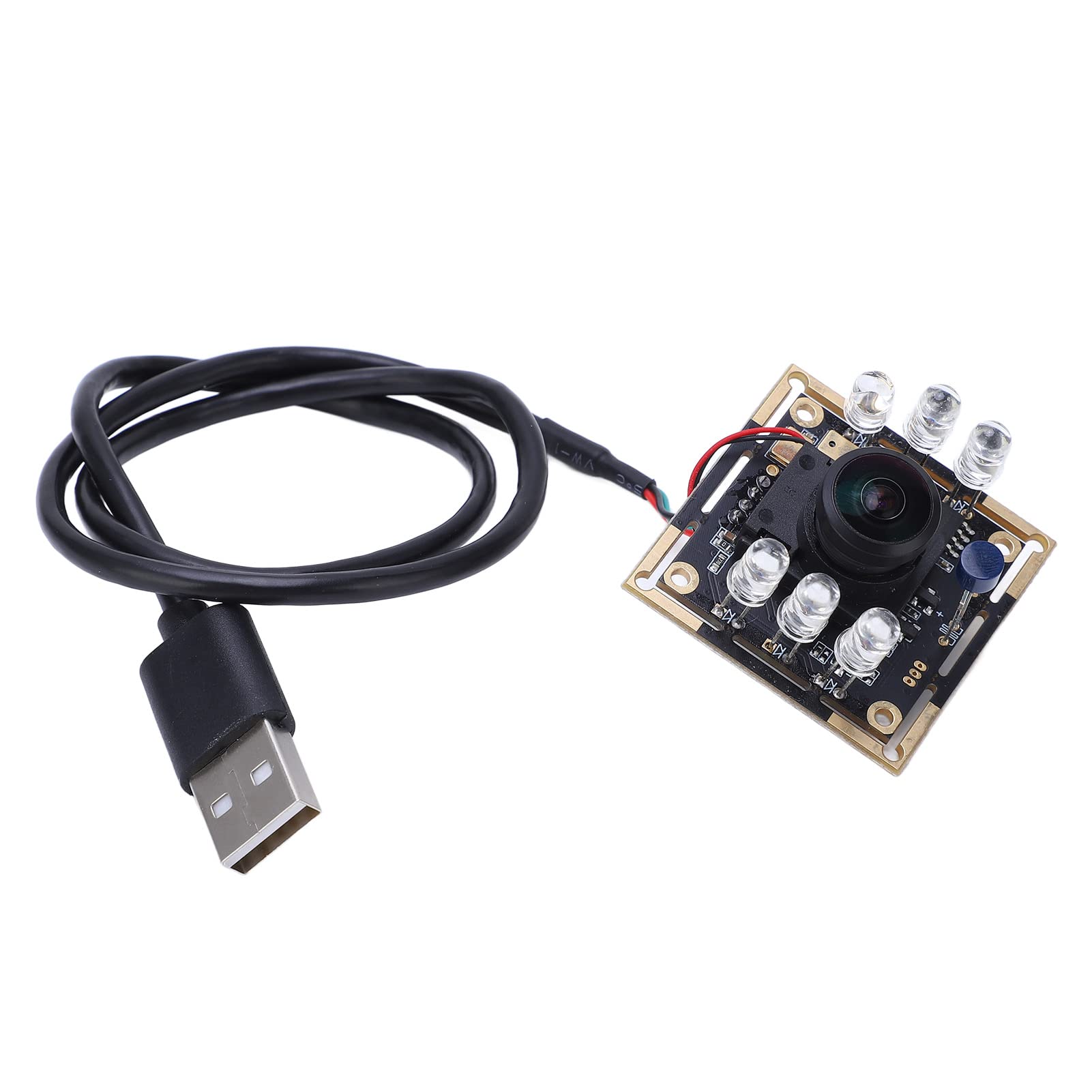 2MP USB Camera Module, 30FPS MJPEG OTG Connection IR Cut Autofocus Camera Module Drive with 2 Digital Microphones for Industrial Computers