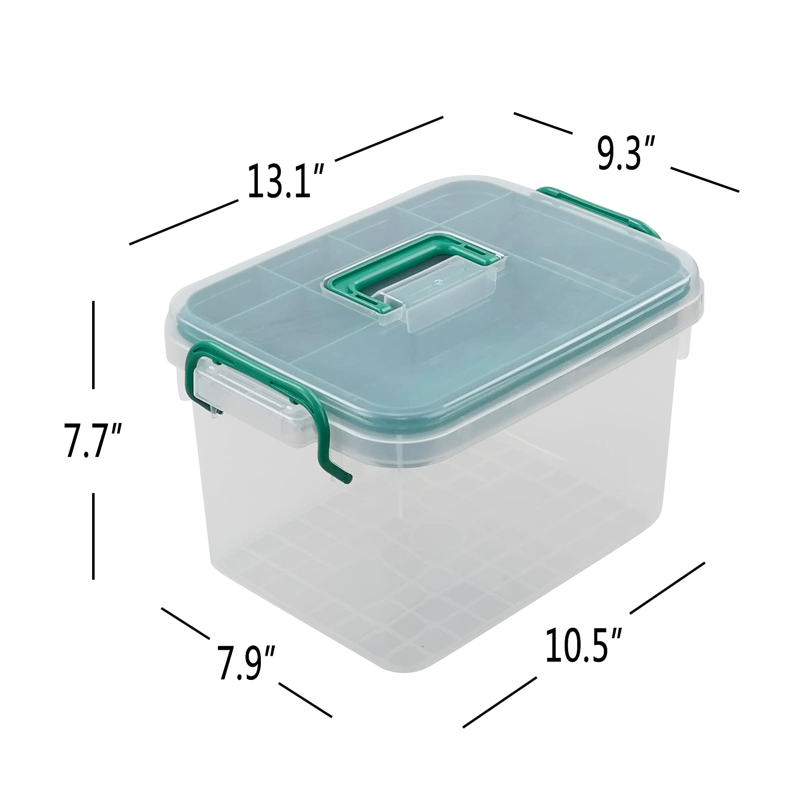 Gloreen Clear Plastic First Aid Kit Box, Household Medicine Storage Box, 1 Pack