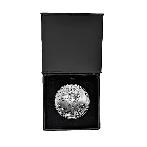 2006 - U.S. Silver Eagle in Plastic Air Tite in Magnet Close Black Gift Box - Gem Brilliant Uncirculated Dollar US Mint Uncirculated